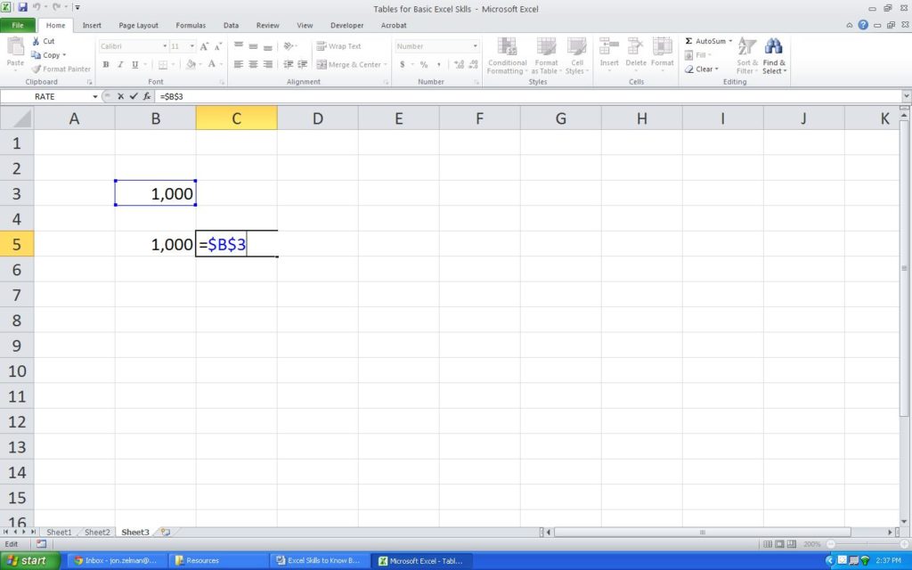 Creating Absolute References and Locking Cells in Excel - The Marquee Group